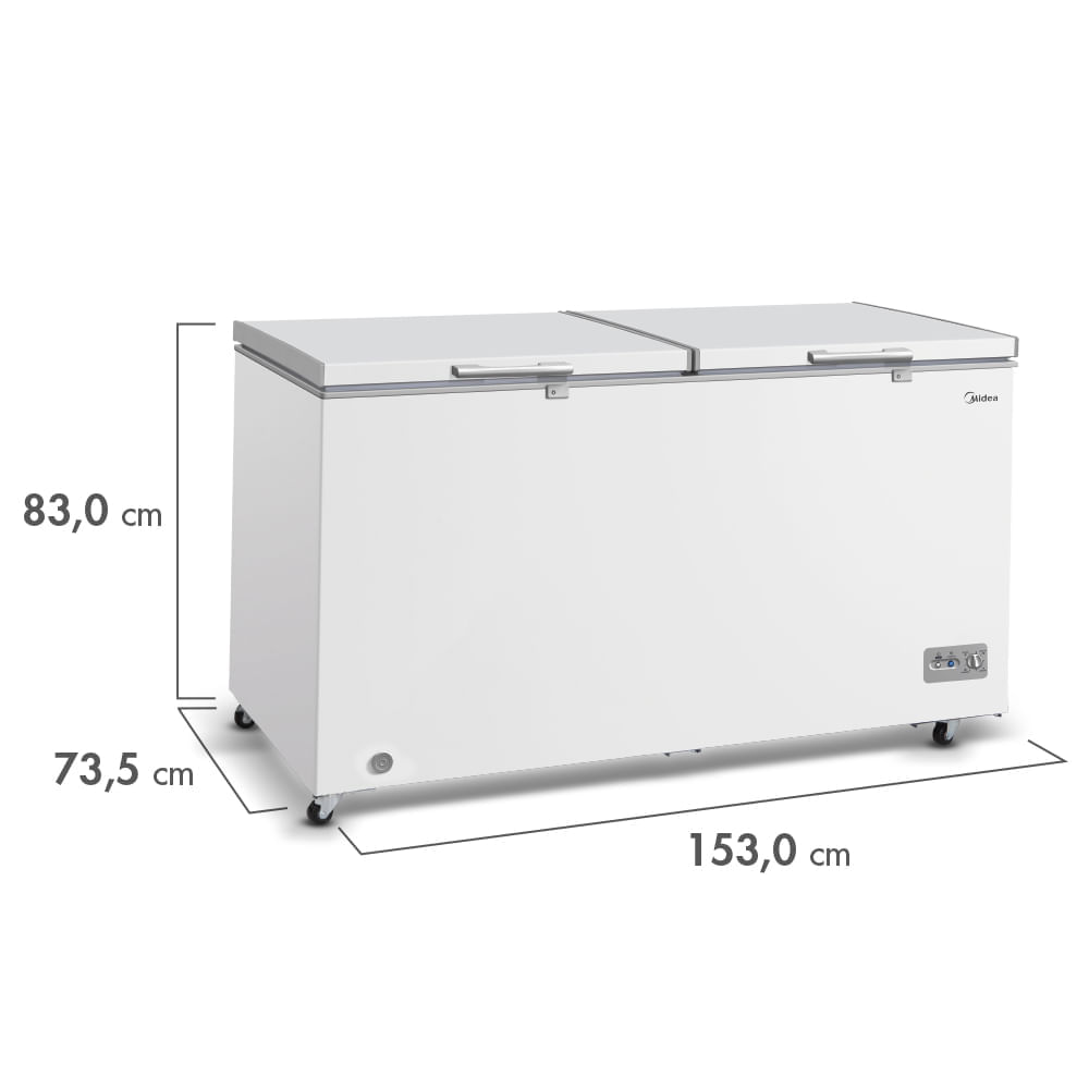 Freezer Horizontal 2 Portas Branco 508L | Midea